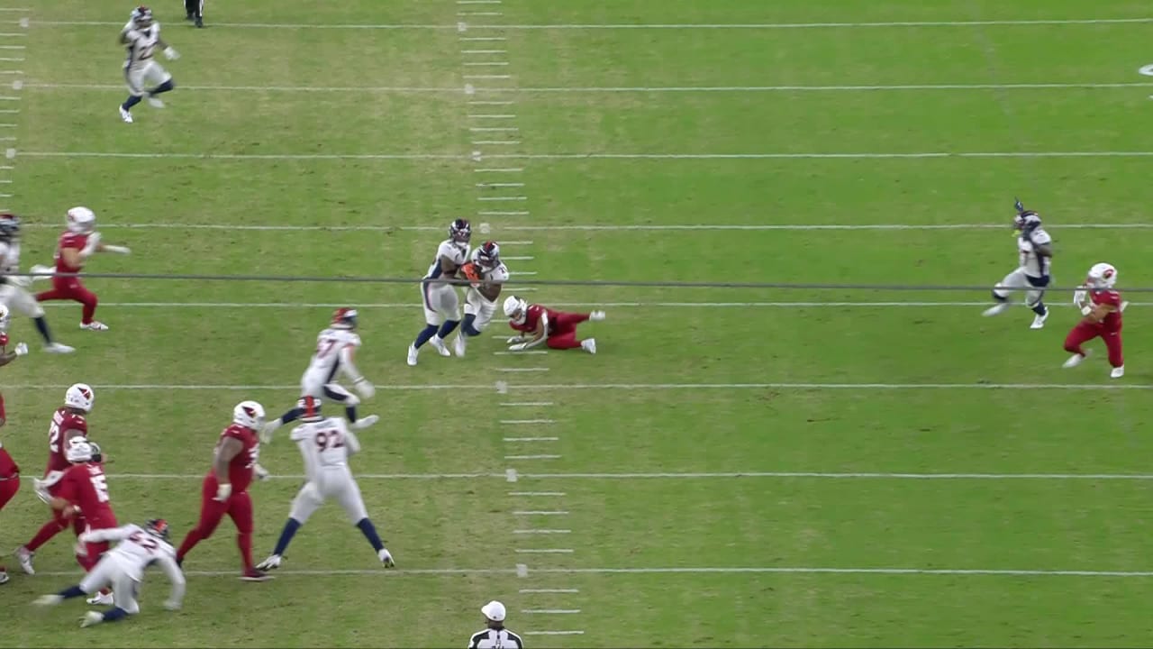 Cornerback Essang Bassey steps in front of slipping Cardinals WR for ...