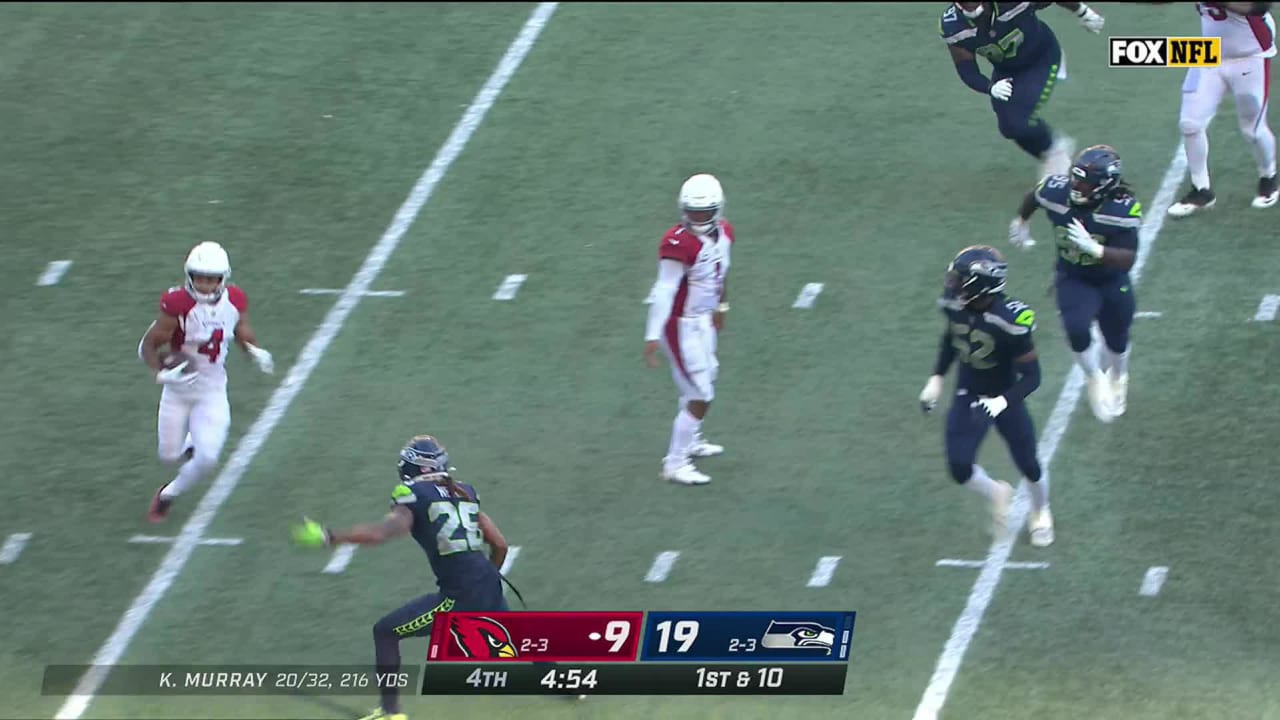 Arizona Cardinals wide receiver Rondale Moore voluntarily runs backward ...