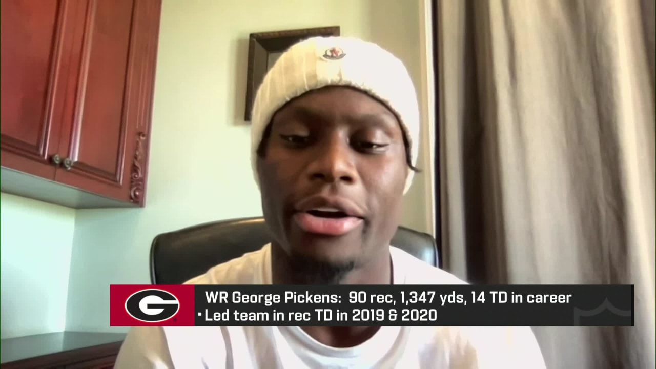 Wide receiver George Pickens shares combine experience, Georgia pro day ...