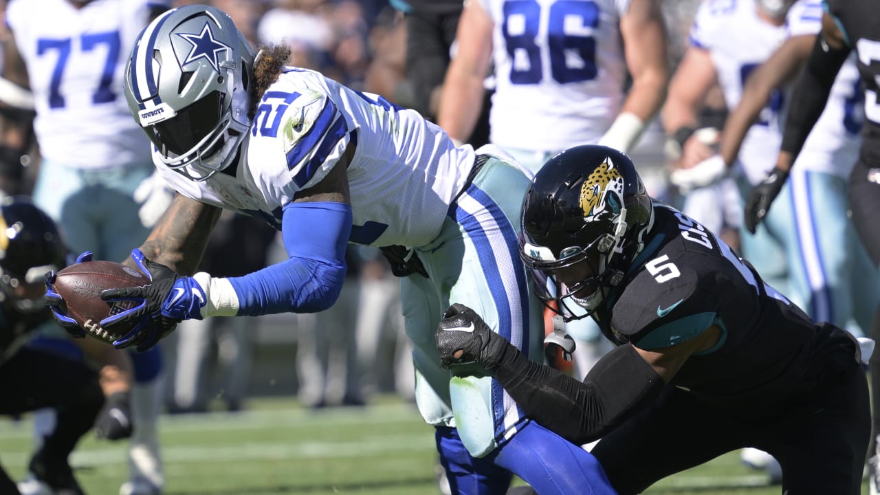 Dallas Cowboys running back Ezekiel Elliott's 10-yard TD run ends with ...