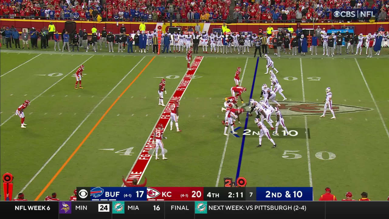 Buffalo Bills quarterback Josh Allen hits wide receiver Stefon Diggs ...