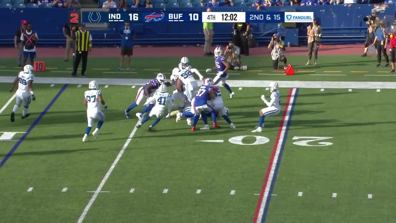 Indianapolis Colts linebacker Sterling Weatherford grabs Matt Barkley ...