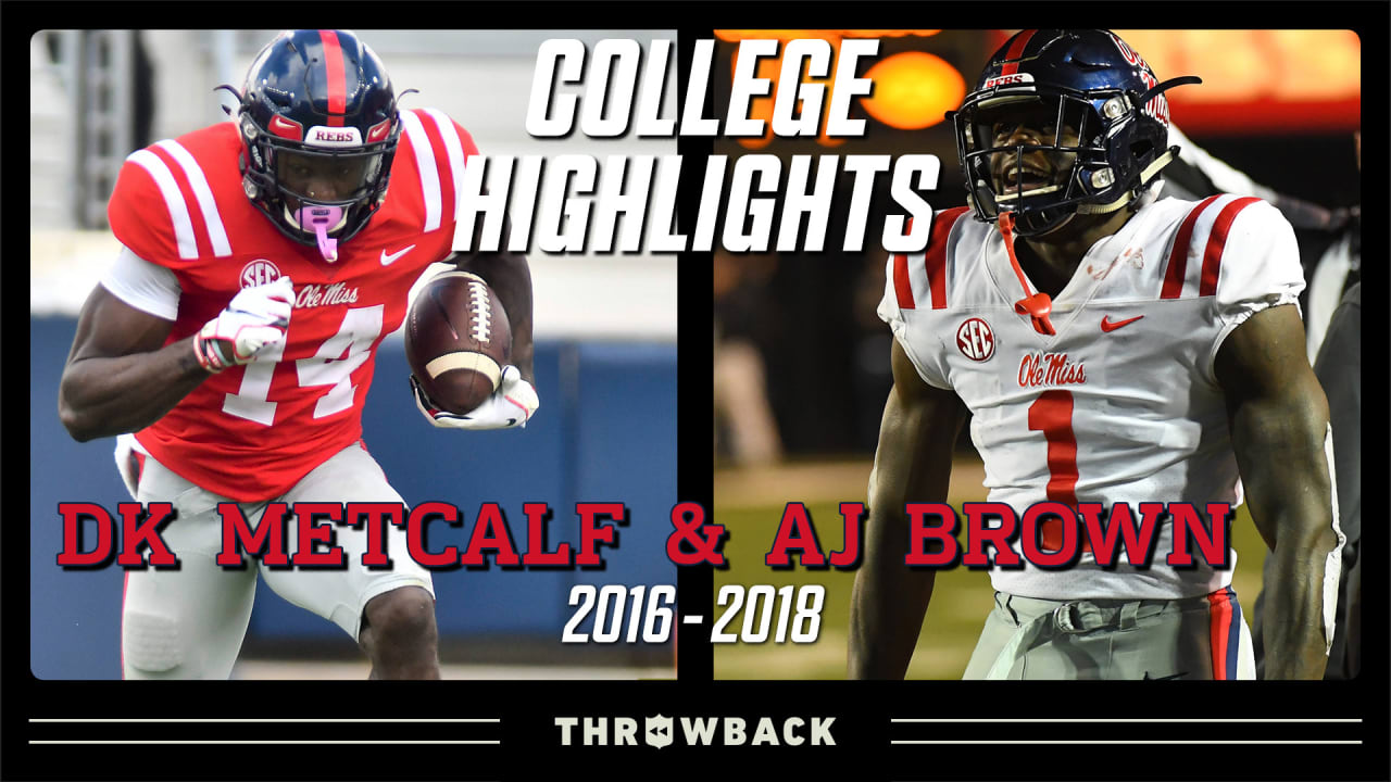 NFL Throwback: DK Metcalf and A.J. Brown college highlights