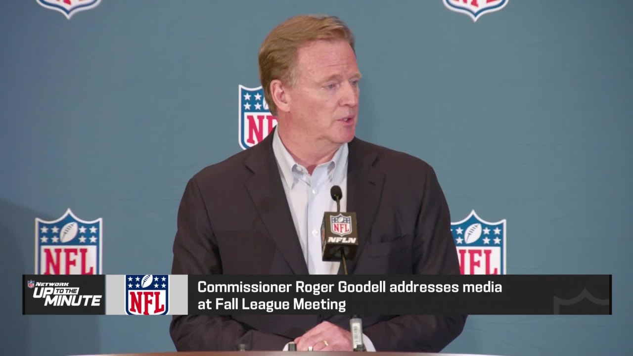National Football League Commissioner Roger Goodell addresses members ...