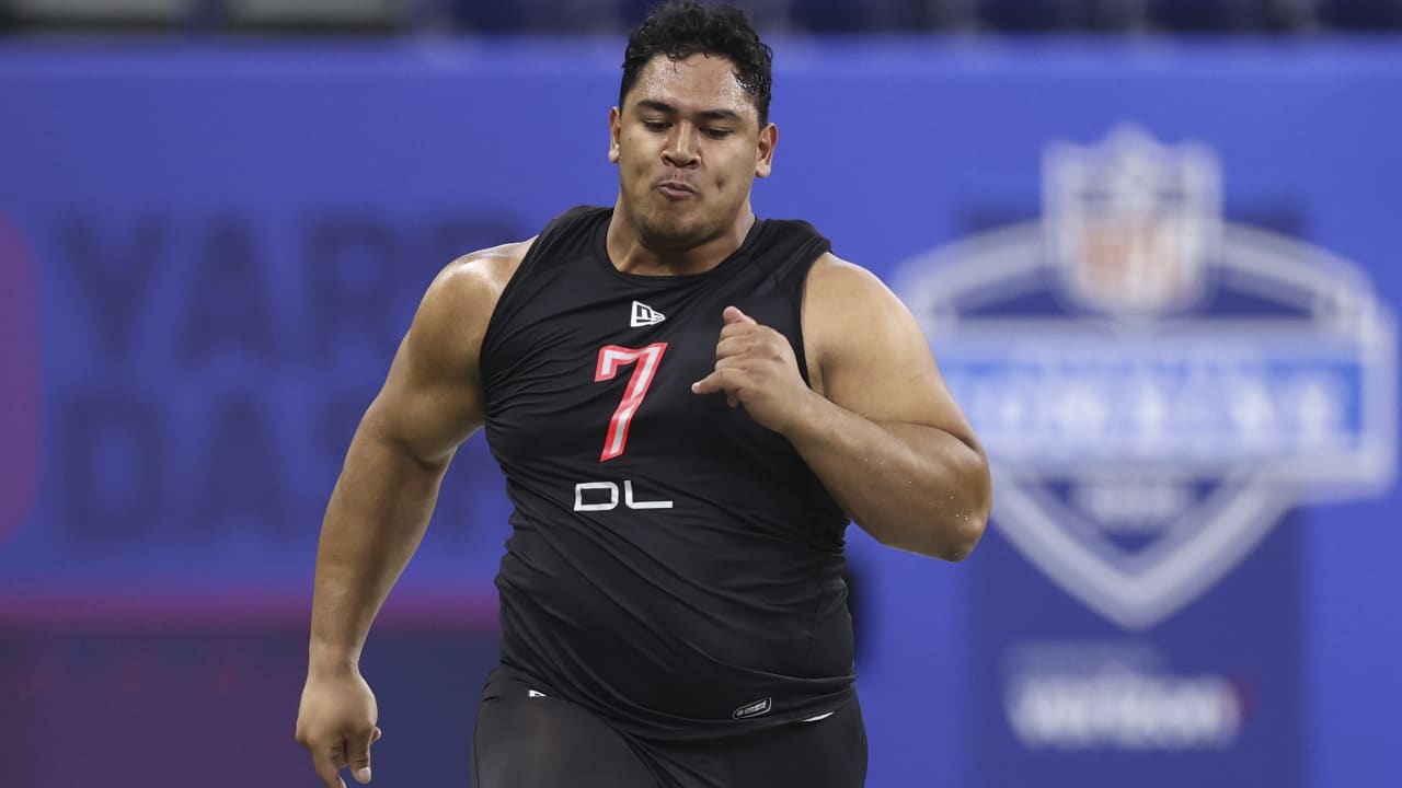 Defensive tackle Noah Elliss runs official 5.66-second 40-yard dash at ...