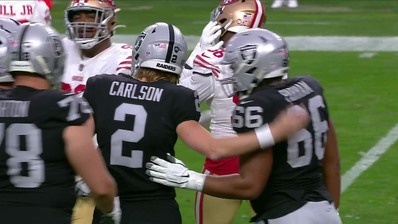 Las Vegas Raiders kicker Daniel Carlson's 20-yard field goal gives ...