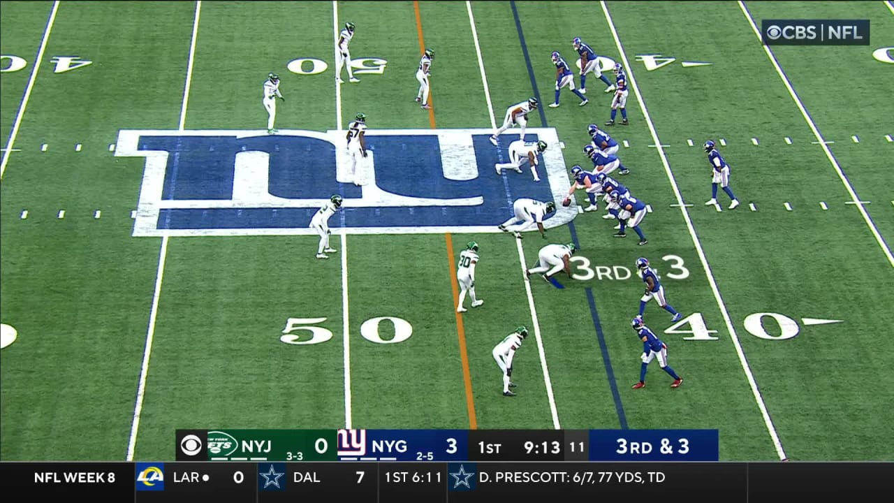 New York Jets defensive end Bryce Huff swallows up Tyrod Taylor for the ...