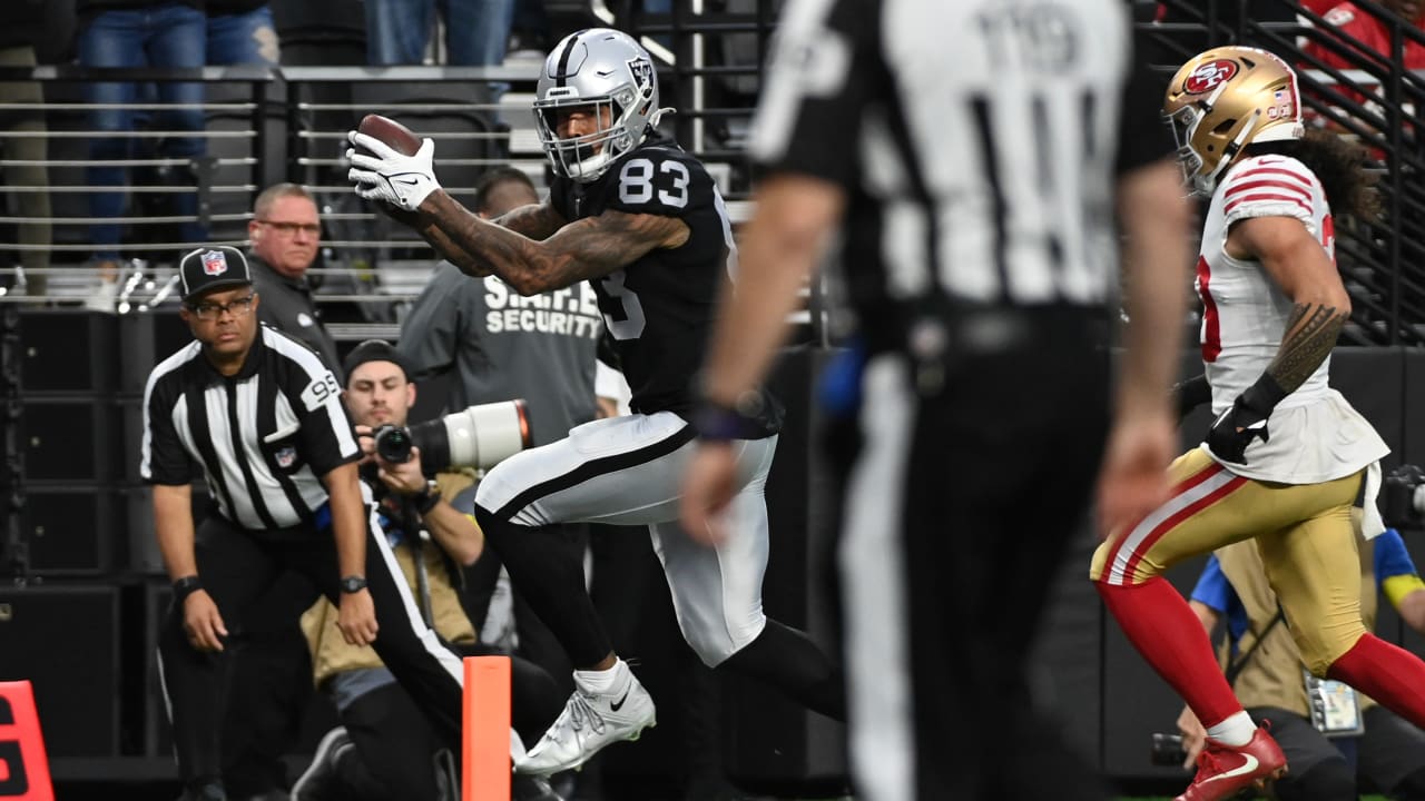 Las Vegas Raiders quarterback Jarrett Stidham's 24-yard TD pass to tight end Darren Waller caps ...