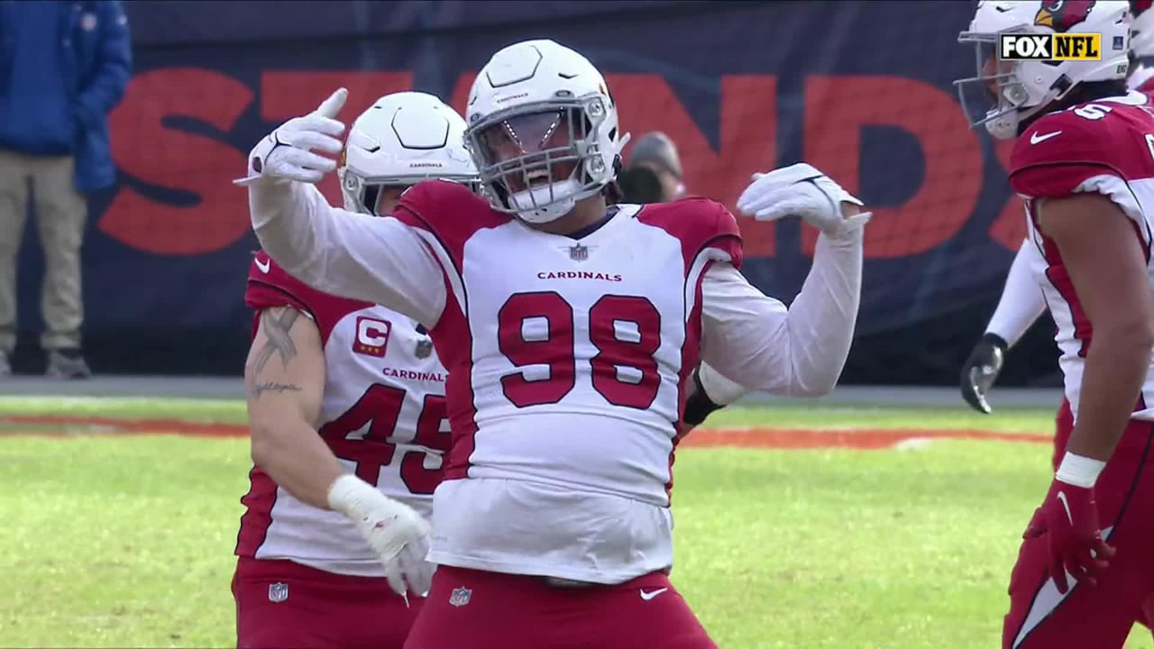 Arizona Cardinals defensive tackle Trysten Hill sacks Denver Broncos ...