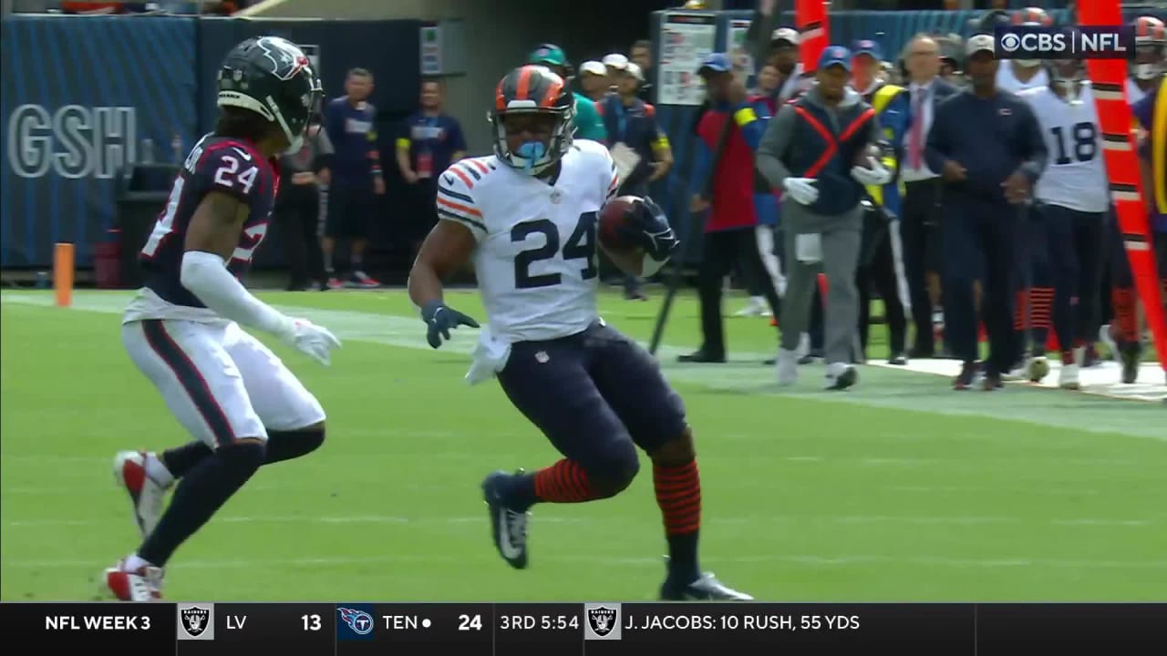 Chicago Bears running back Khalil Herbert breaks loose for career-long ...
