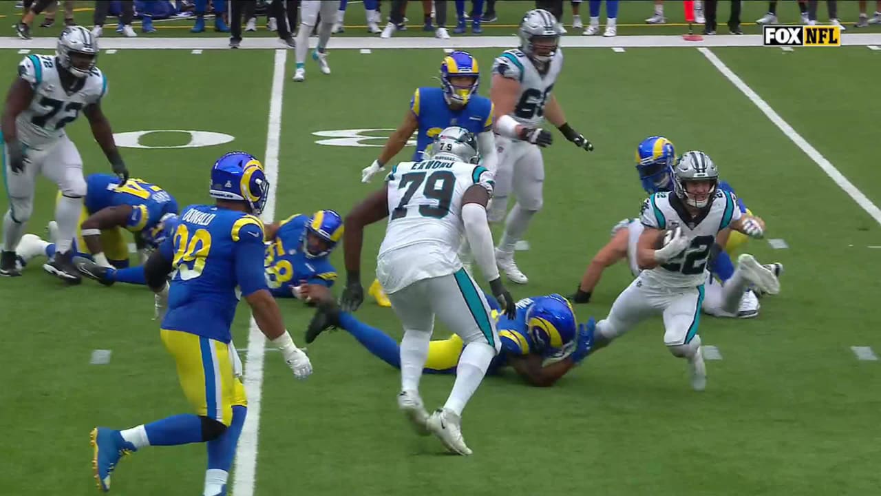 Los Angeles Rams linebacker Ernest Jones' shoestring tackle stops ...
