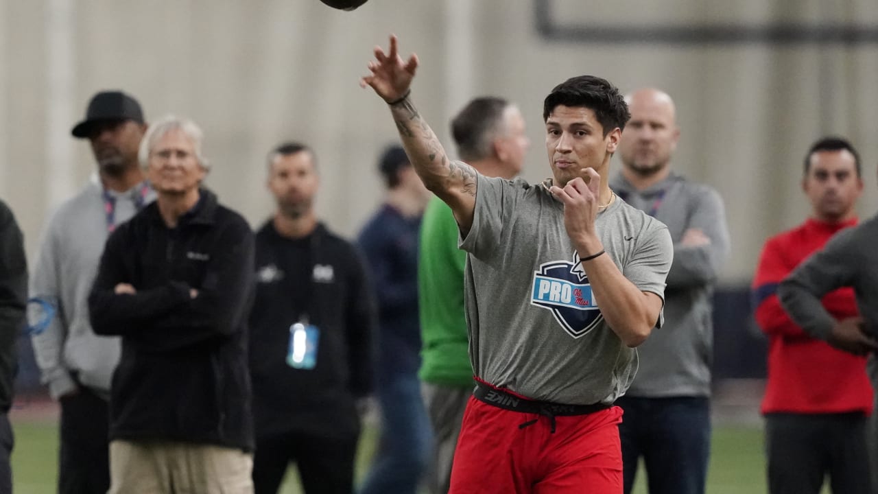 Quarterback Matt Corral's Ole Miss pro day highlights