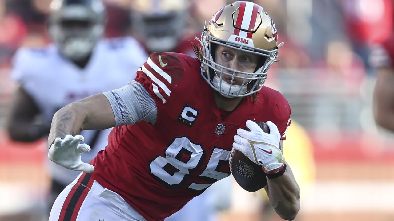 San Francisco 49ers tight end George Kittle shows his tenacity on a 13 ...