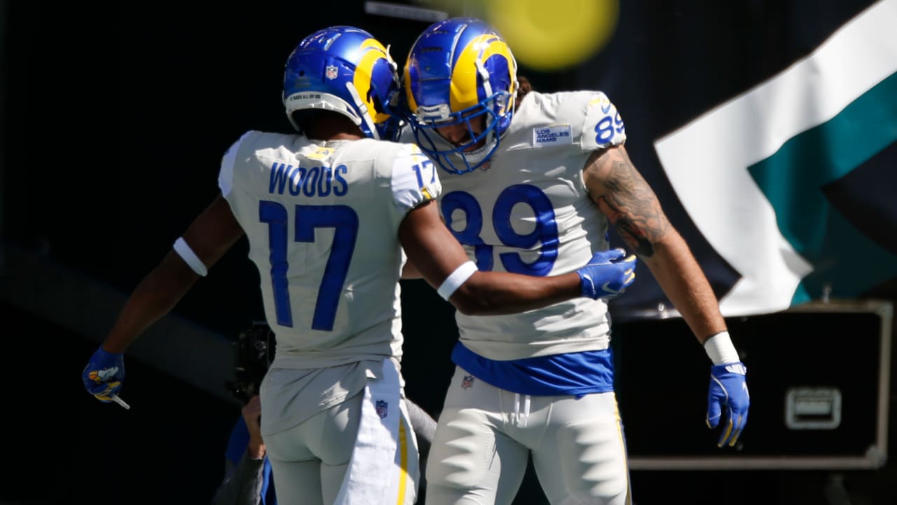 Los Angeles Rams quarterback Jared Goff caps off a sharp opening drive ...