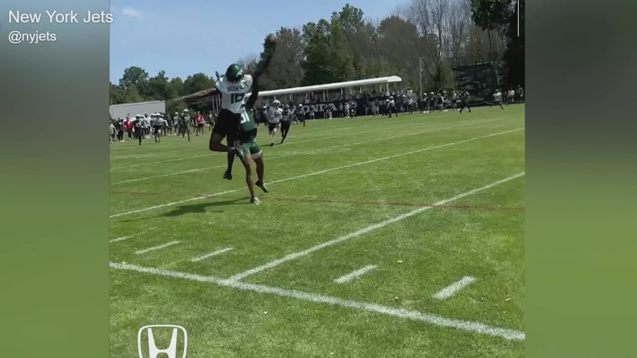 New York Jets Rookie Wide Receiver Jason Brownlee Makes Absurd One Handed Catch At Training Camp