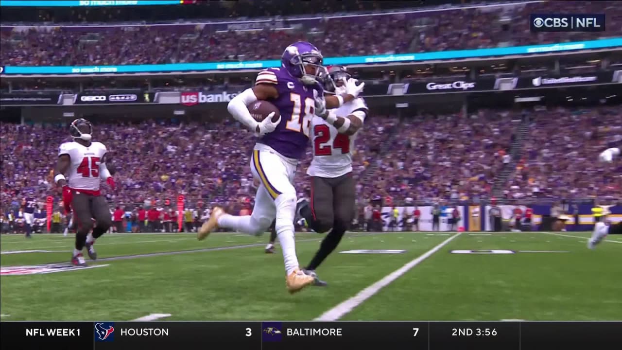 Minnesota Vikings wide receiver Justin Jefferson gets the better of Tampa Bay Buccaneers ...