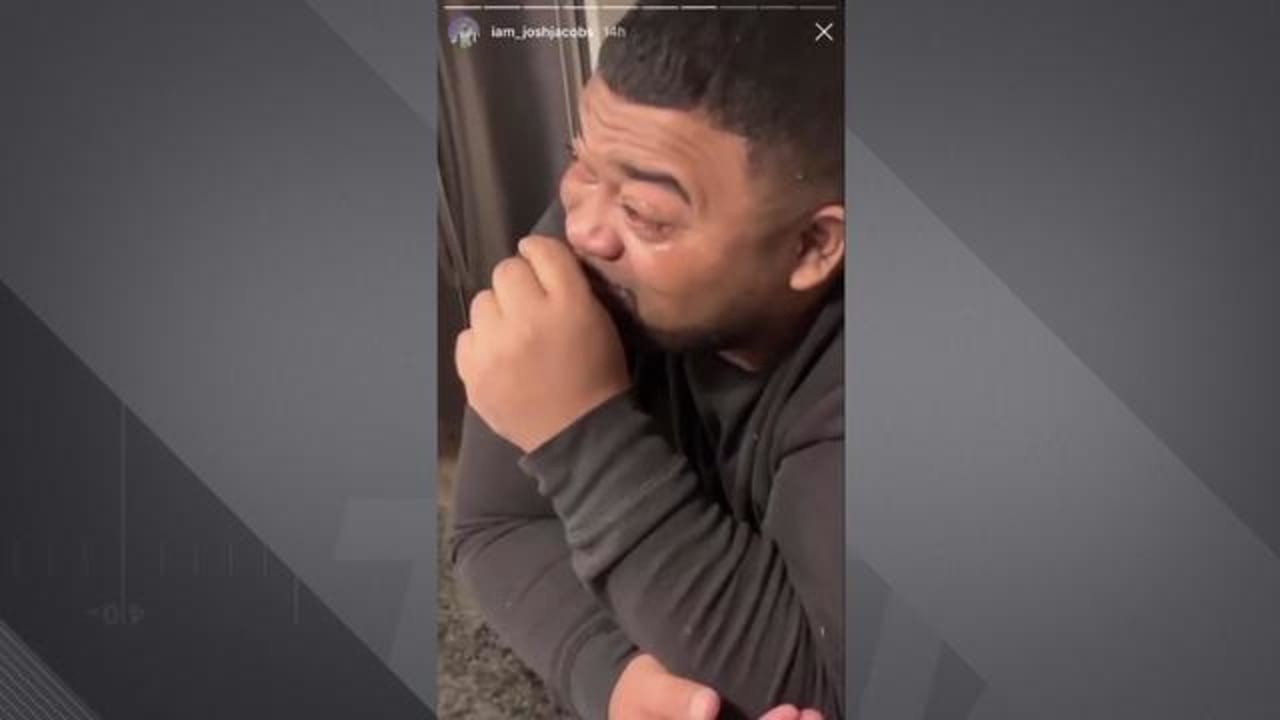 Josh Jacobs brings his father to tears after buying him a house