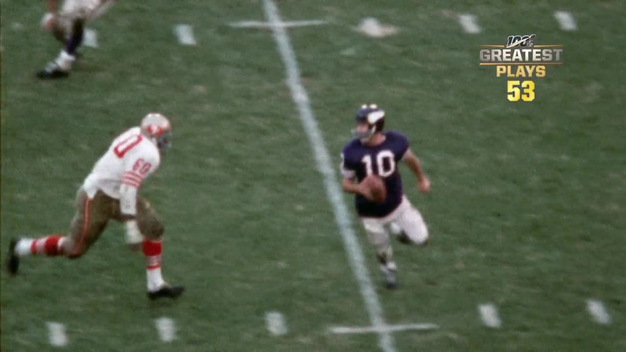 'NFL 100 Greatest' No. 53: Minnesota Vikings quarterback Fran Tarkenton ...
