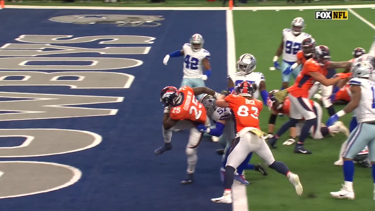 Denver Broncos OL paves way for running back Melvin Gordon's 3-yard ...
