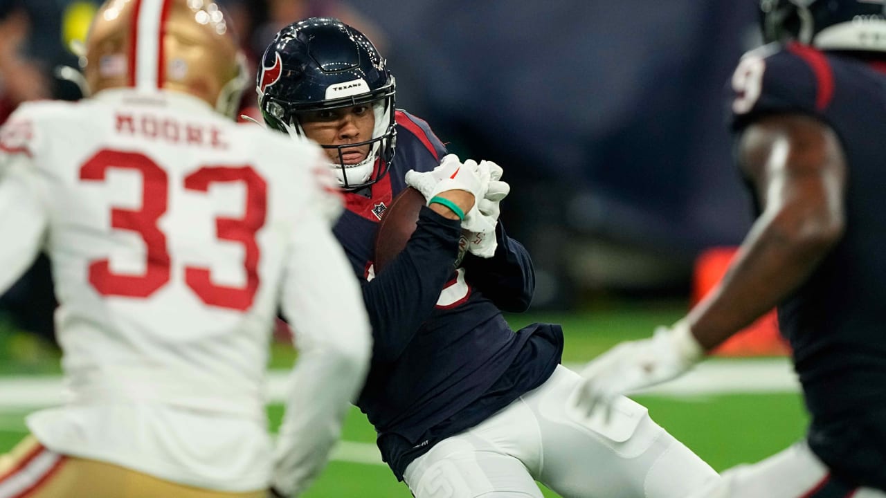Houston Texans quarterback Davis Mills connects with Texans wide ...