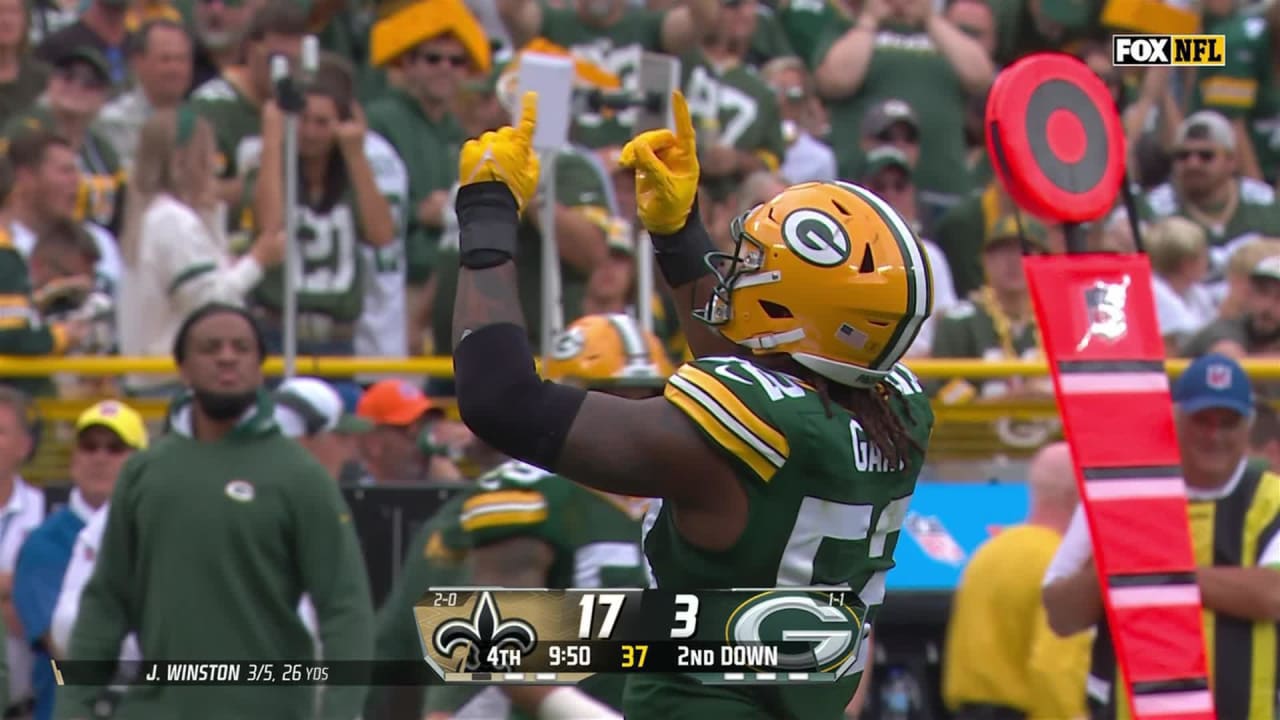 Green Bay Packers linebacker Rashan Gary tallies third sack of game vs ...