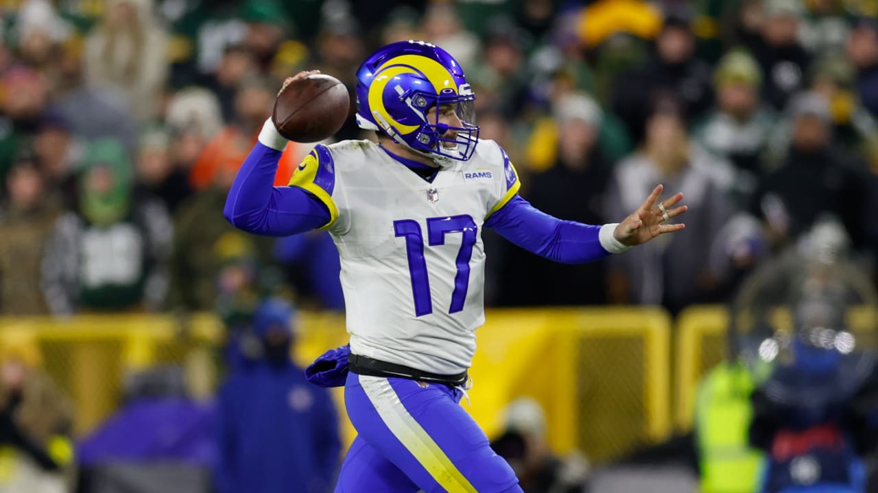 Los Angeles Rams quarterback Baker Mayfield shows off his arm with 17 ...