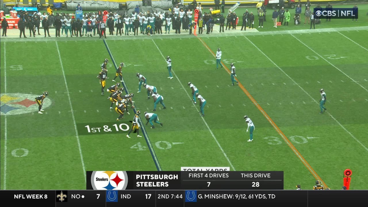 Pittsburgh Steelers wide receiver Diontae Johnson's 16-yard toe-tap ...