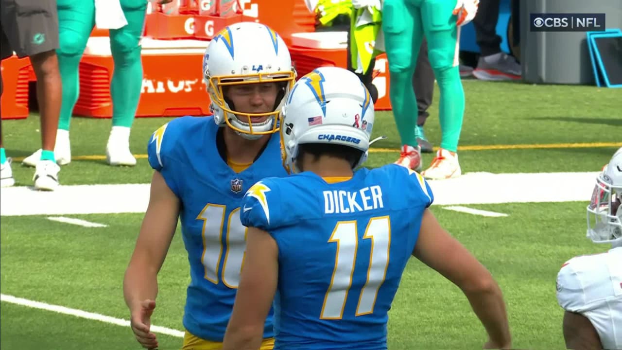 Los Angeles Chargers kicker Cameron Dicker's 57-yard FG ties game near ...