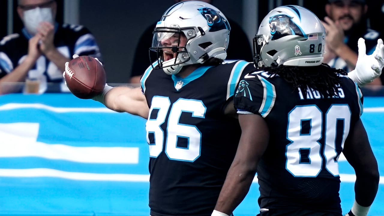 Carolina Panthers TE Colin Thompson's first NFL touch goes for a TD