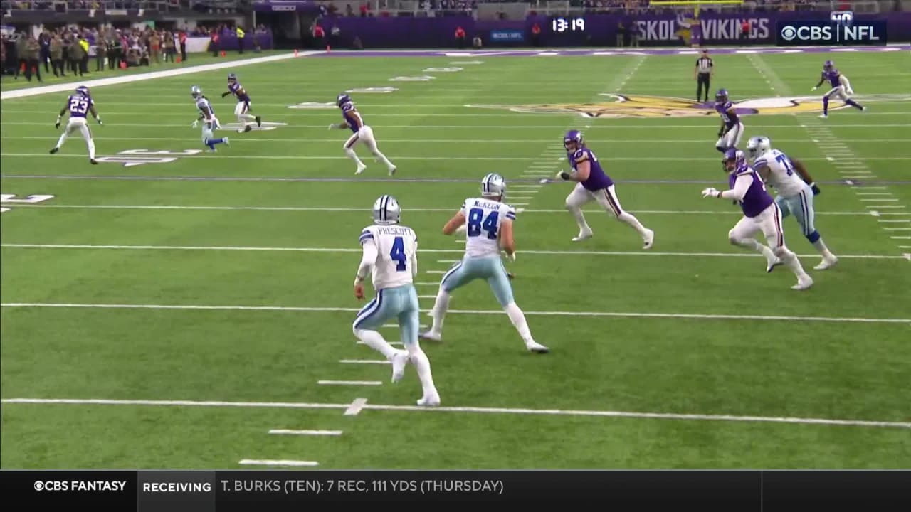 Dallas Cowboys quarterback Dak Prescott's ducking evasion of Minnesota ...