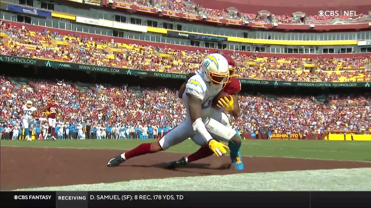 Los Angeles Chargers quarterback Justin Herbert places back shoulder ...