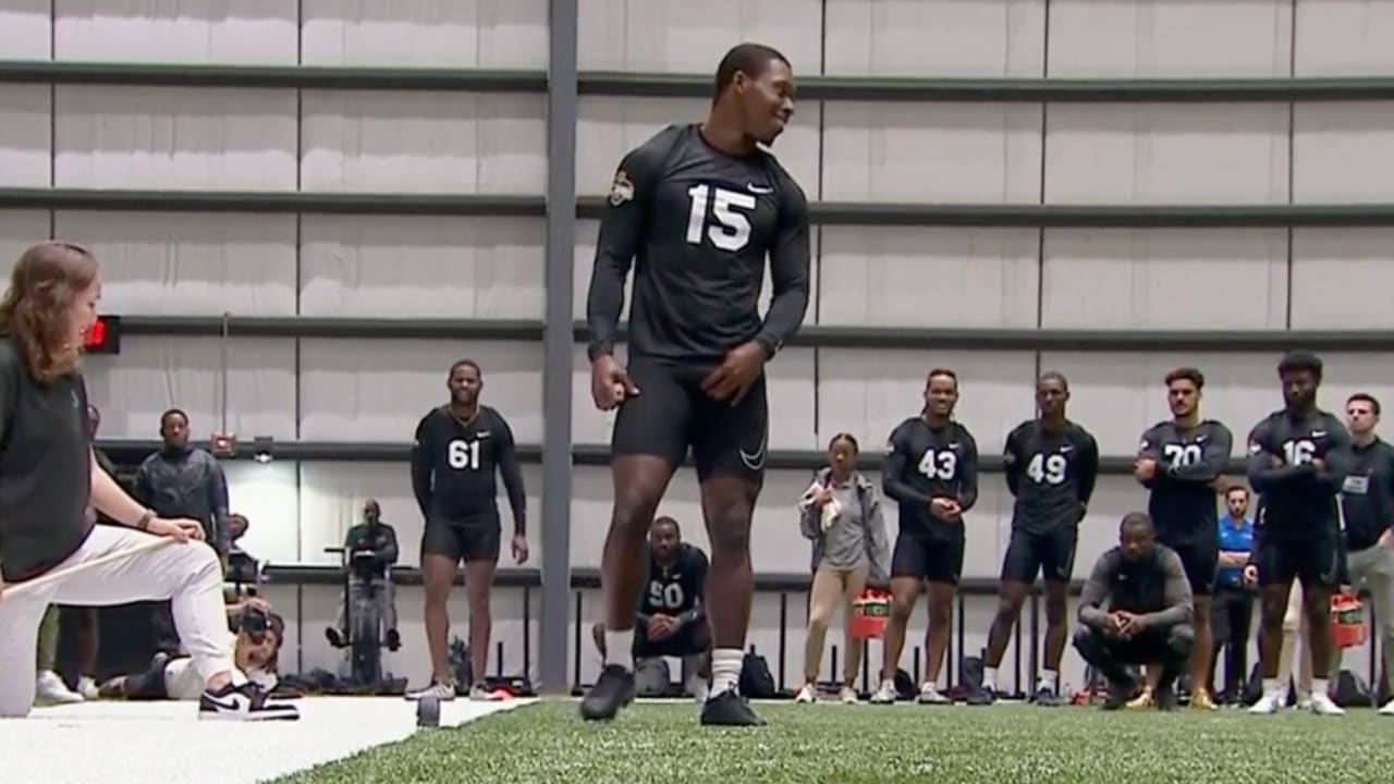 Florida A&M Rattlers wide receiver Xavier Smith's broad jump drills at ...