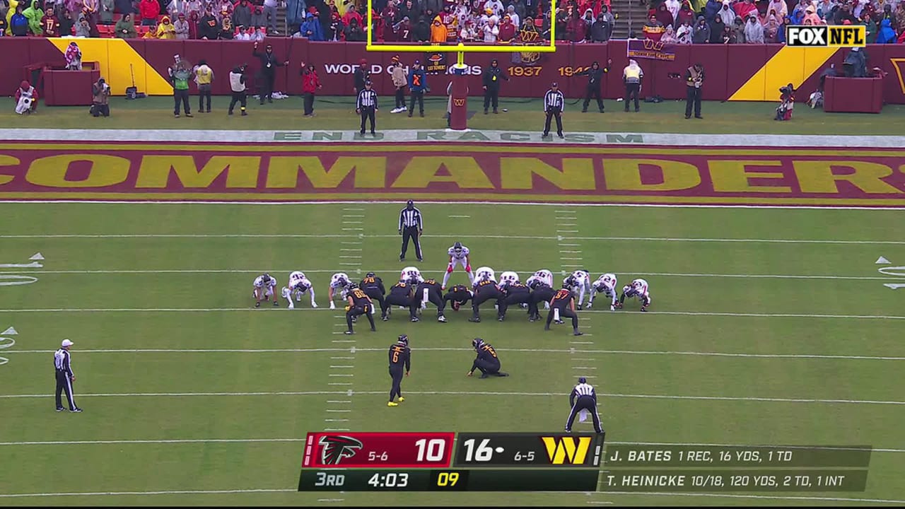 Washington Commanders kicker Joey Slye's missed extra point keeps score ...