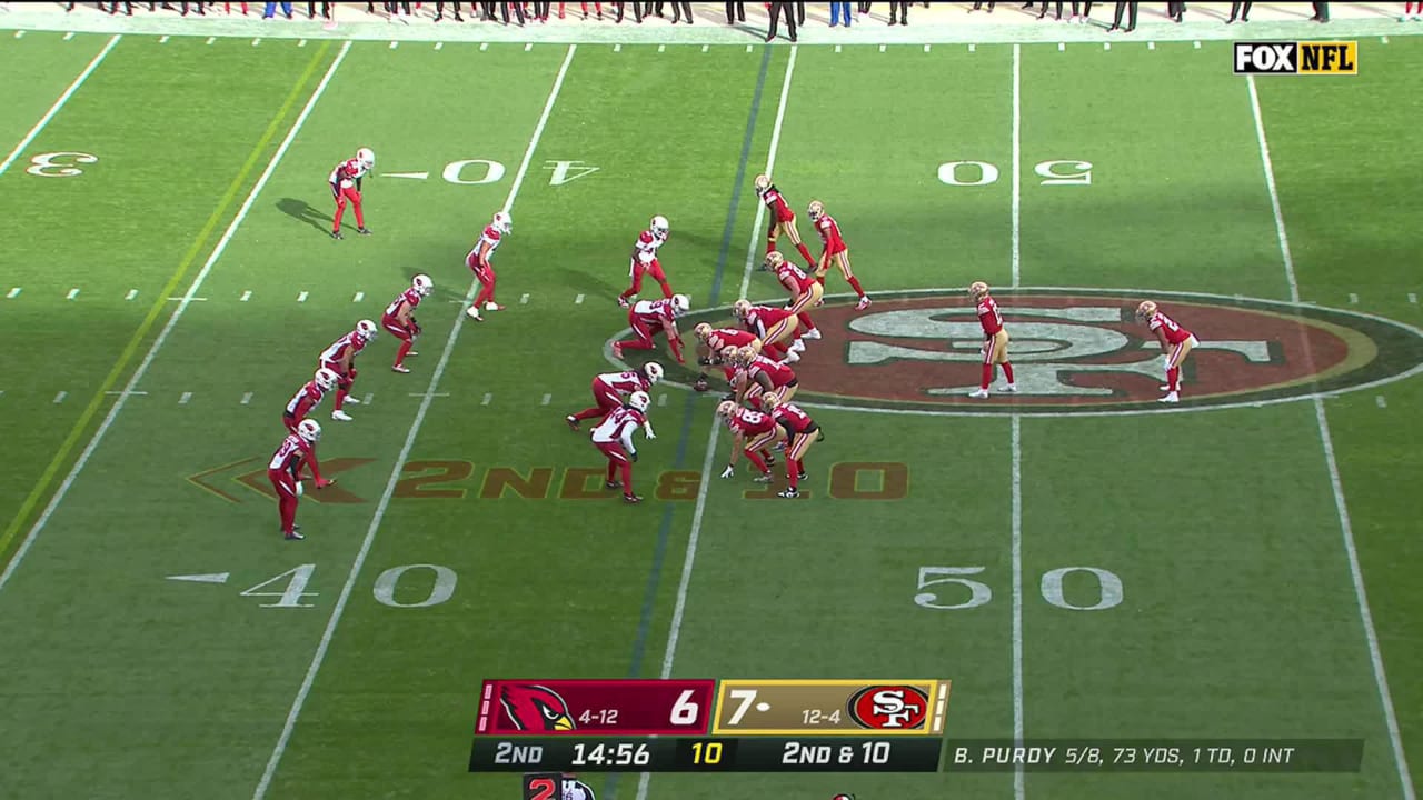 Arizona Cardinals linebacker Myjai Sanders outraces San Francisco 49ers ...