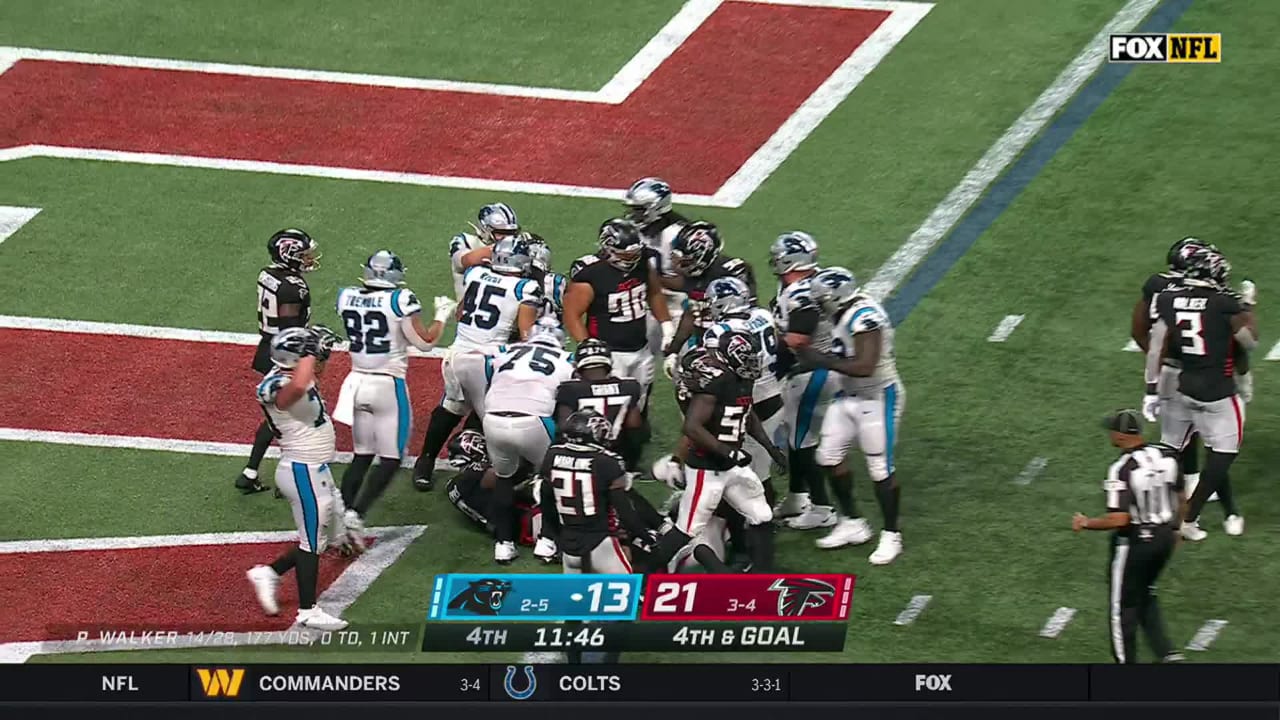 Running back D'Onta Foreman's short-range TD run trims Carolina ...