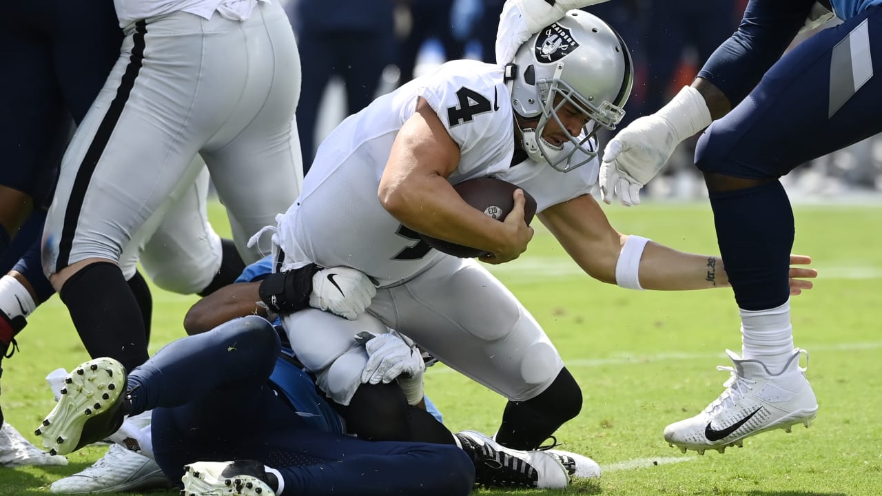 Tennessee Titans linebacker Rashad Weaver gets to Derek Carr for big ...