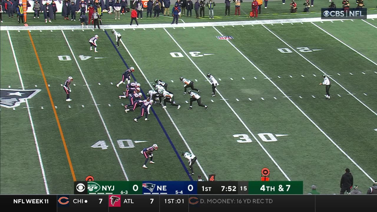 New York Jets punter Braden Mann's punt doinks off of Jet player's ...