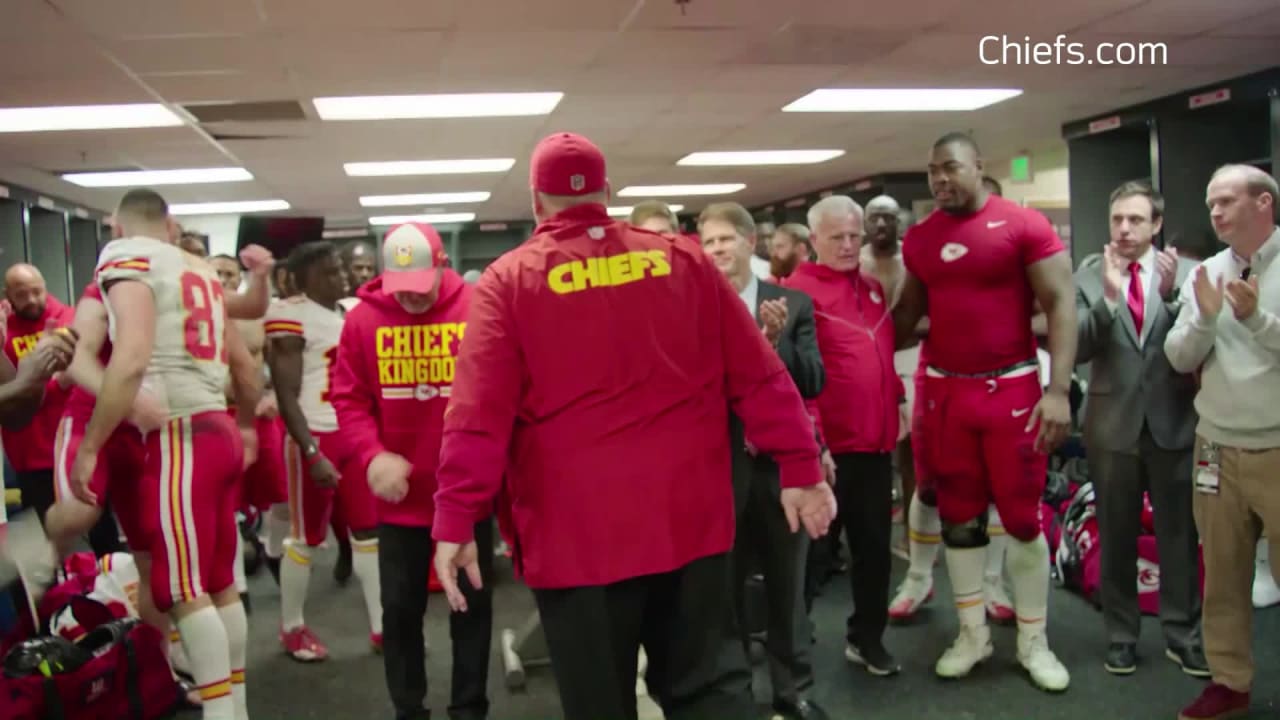 Kansas City Chiefs head coach Andy Reid celebrates Chiefs' Week 13 win ...