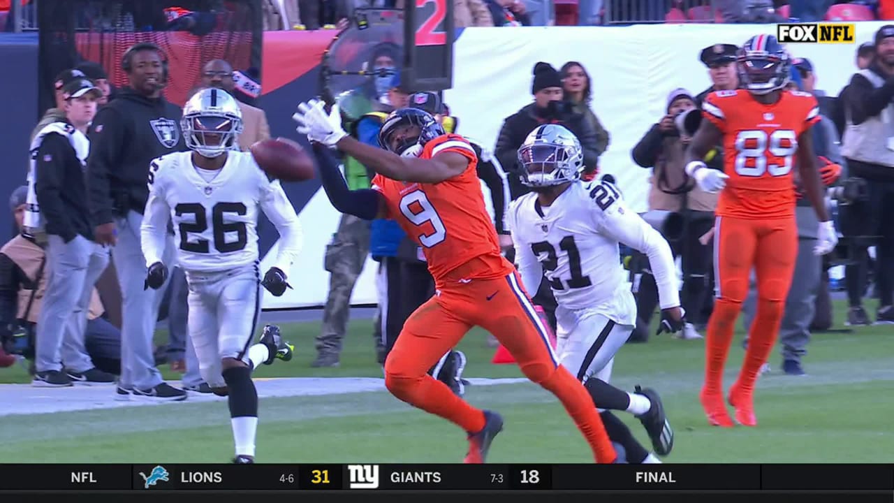 Denver Broncos wide receiver Kendall Hinton drops Broncos quarterback ...