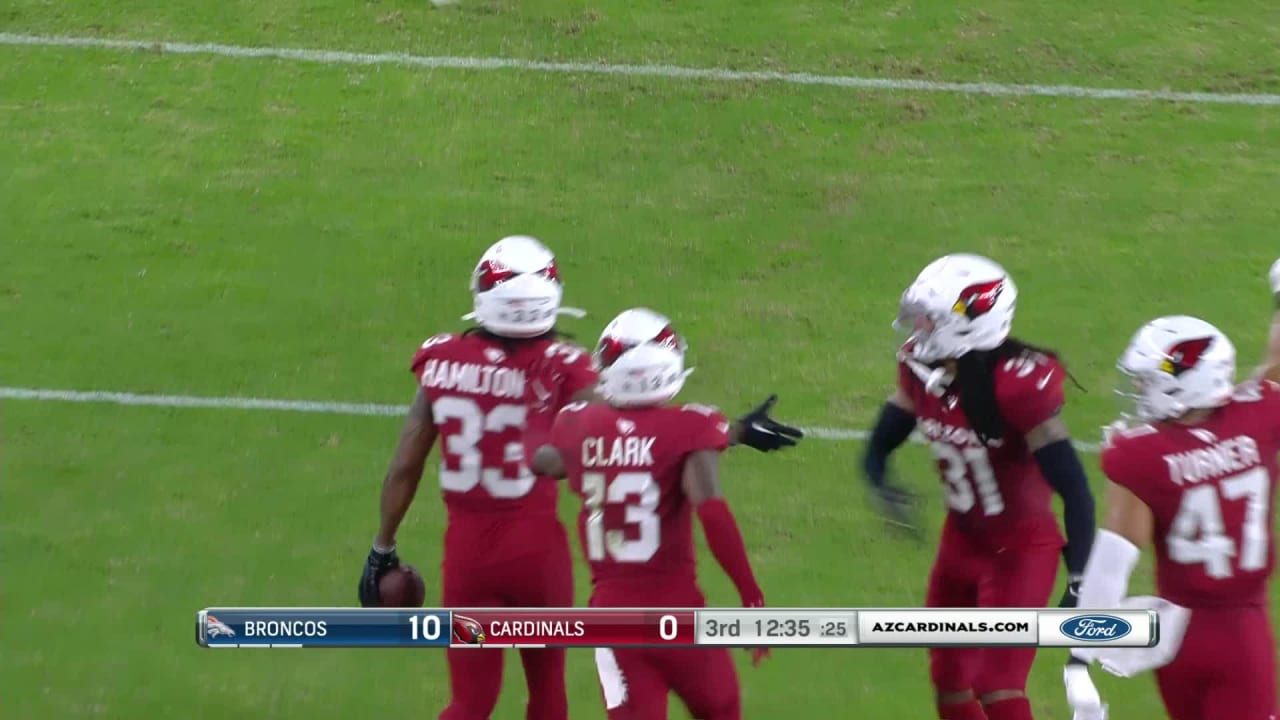 Arizona Cardinals cornerback Antonio Hamilton jumps a route on the ...