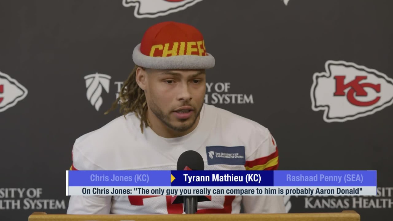 Kansas City Chiefs safety Tyrann Mathieu on defensive tackle Chris ...