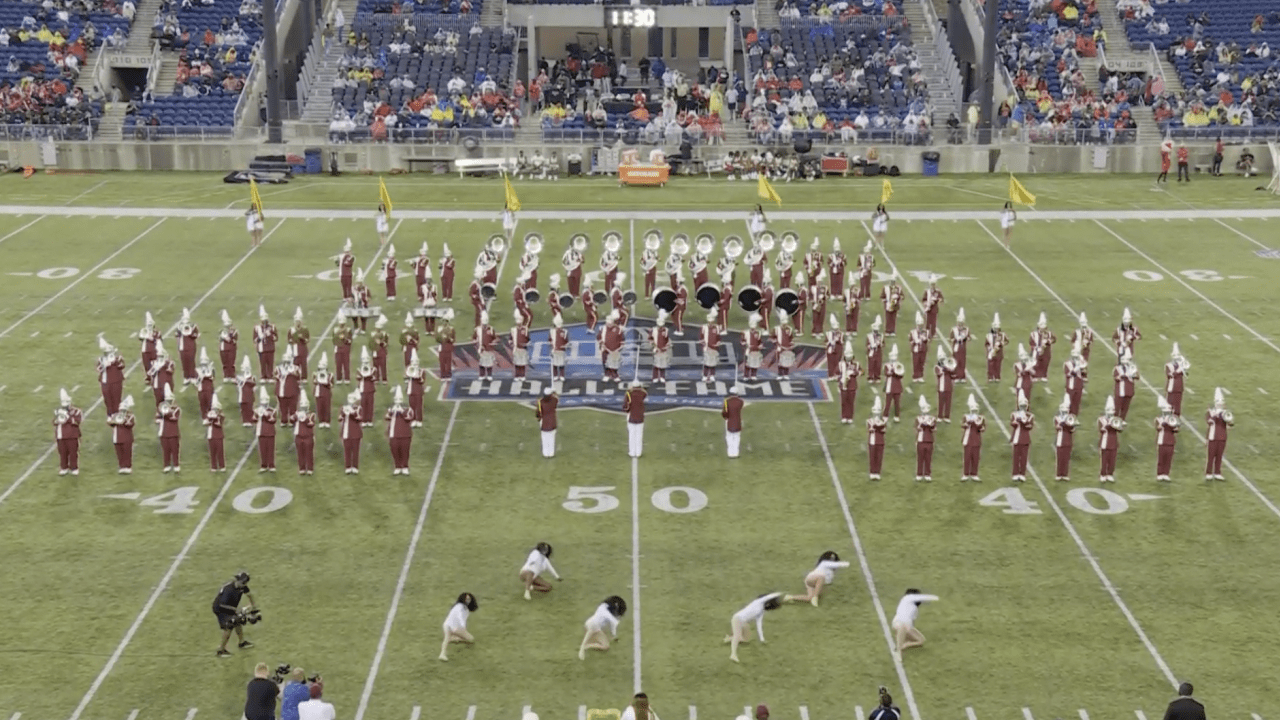 Central State University Marauders band performs at halftime of the ...