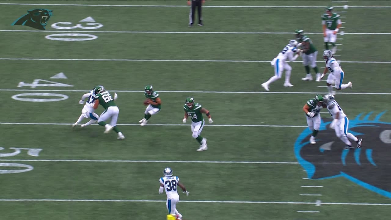 New York Jets running back Travis Dye shows tackle-breaking prowess on ...