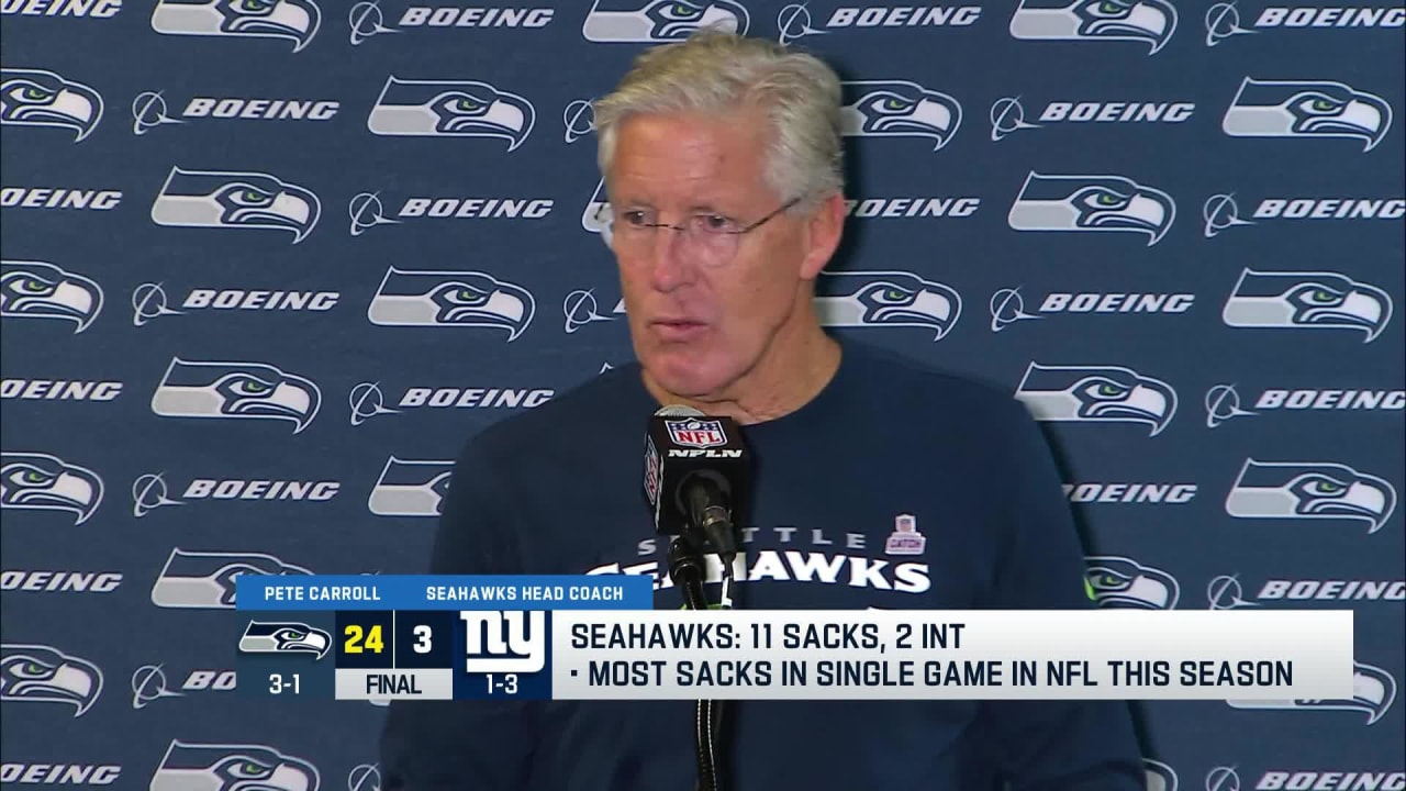 Seattle Seahawks head coach Pete Carroll following Week 4 win vs. New ...