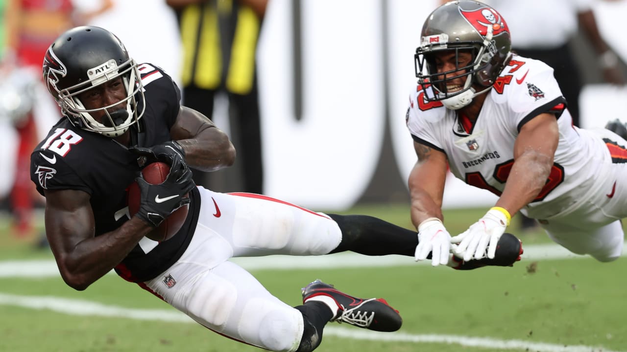 Atlanta Falcons wide receiver Calvin Ridley gets open underneath for a ...