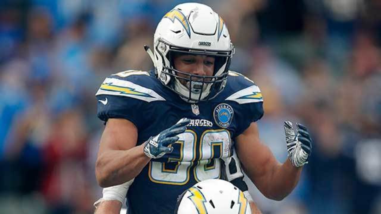 Ekeler bursts up the middle for a rushing TD