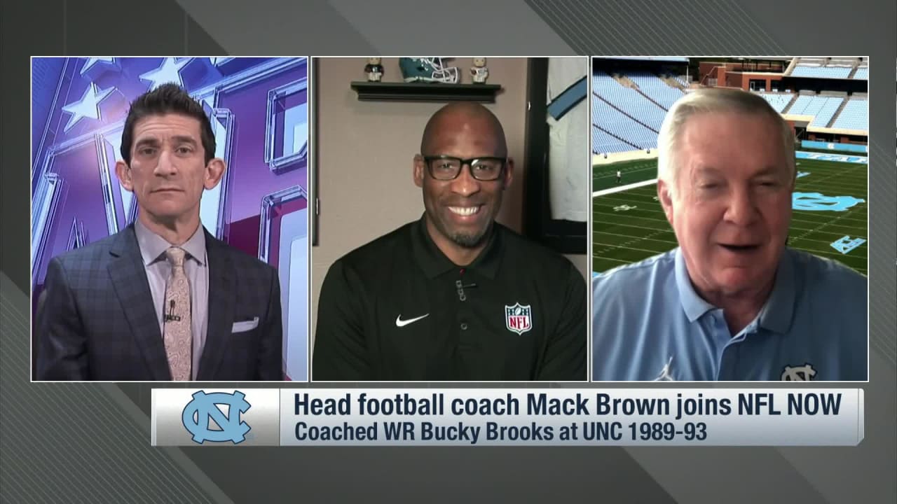 North Carolina head coach Mack Brown reacts to Bucky Brooks' college ...