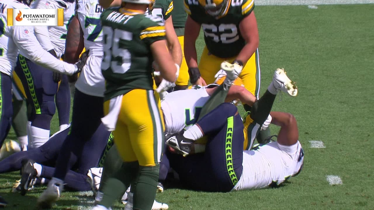 Green Bay Packers running back Nate McCrary bulldozes his way into the ...