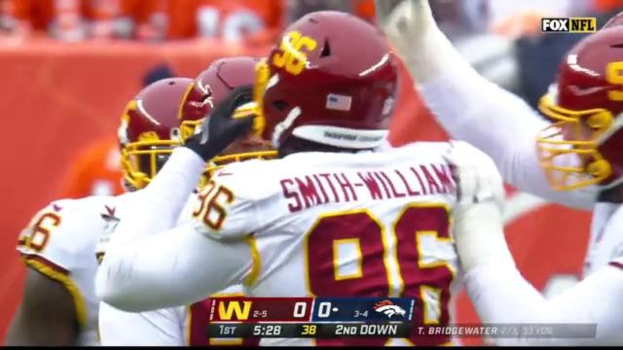Washington Football Team defensive end James Smith-Williams swings ...
