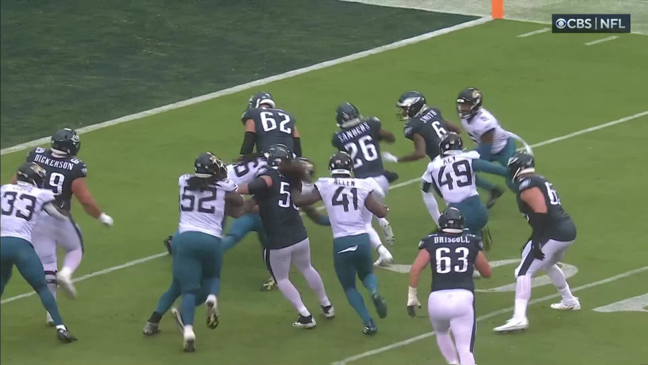 Philadelphia Eagles Running Back Miles Sanders Slithers Through Open